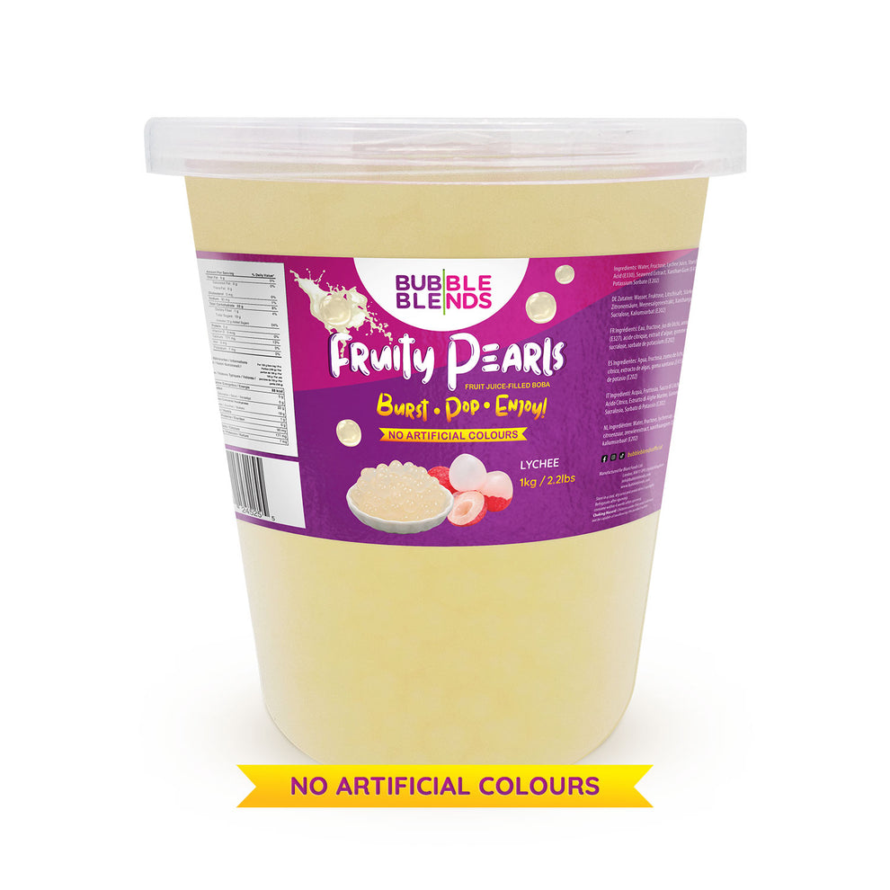 1kg Lychee Popping Boba Fruity Pearls – Bubble Blends